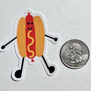 Mr. Hot Dog- Cute Cartoon Hot Dog Sticker | Waterproof Vinyl Sticker ...
