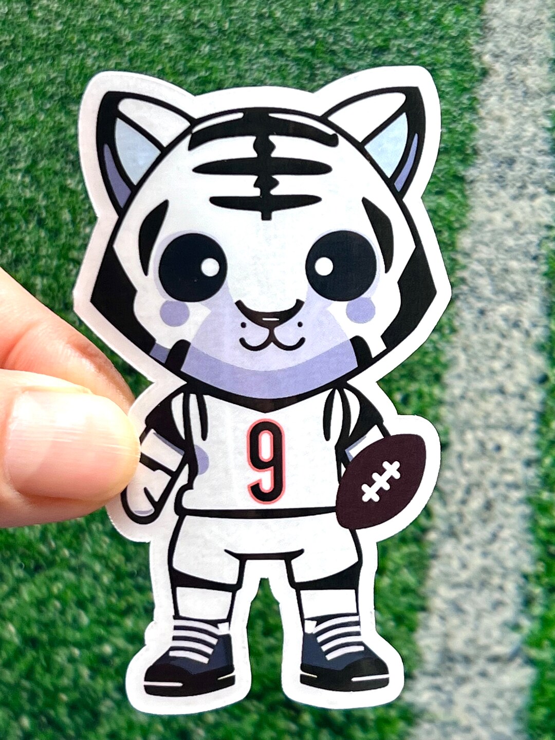 Cincinnati Bengals White Tiger Sticker: Joe Burrow Jersey, Kawaii Style ...