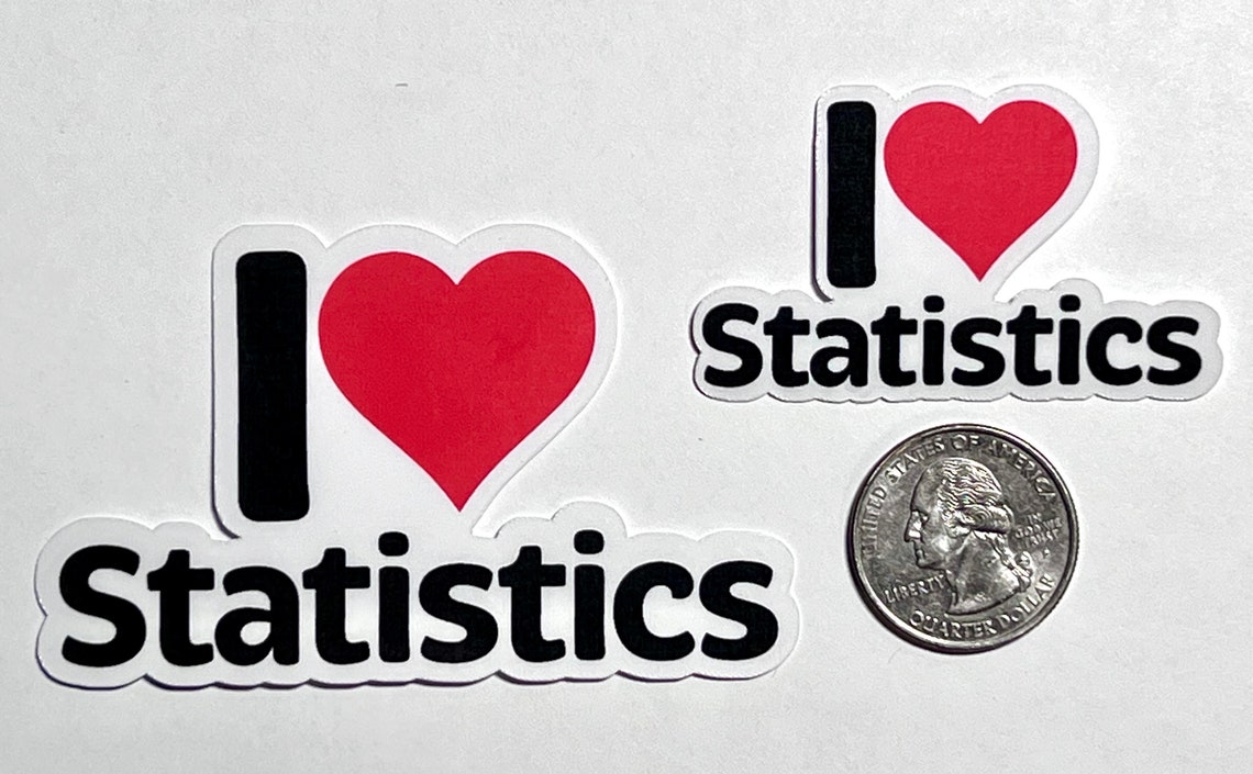 I Love Statistics Sticker I Heart Statistics Vinyl Decal Water Bottle ...