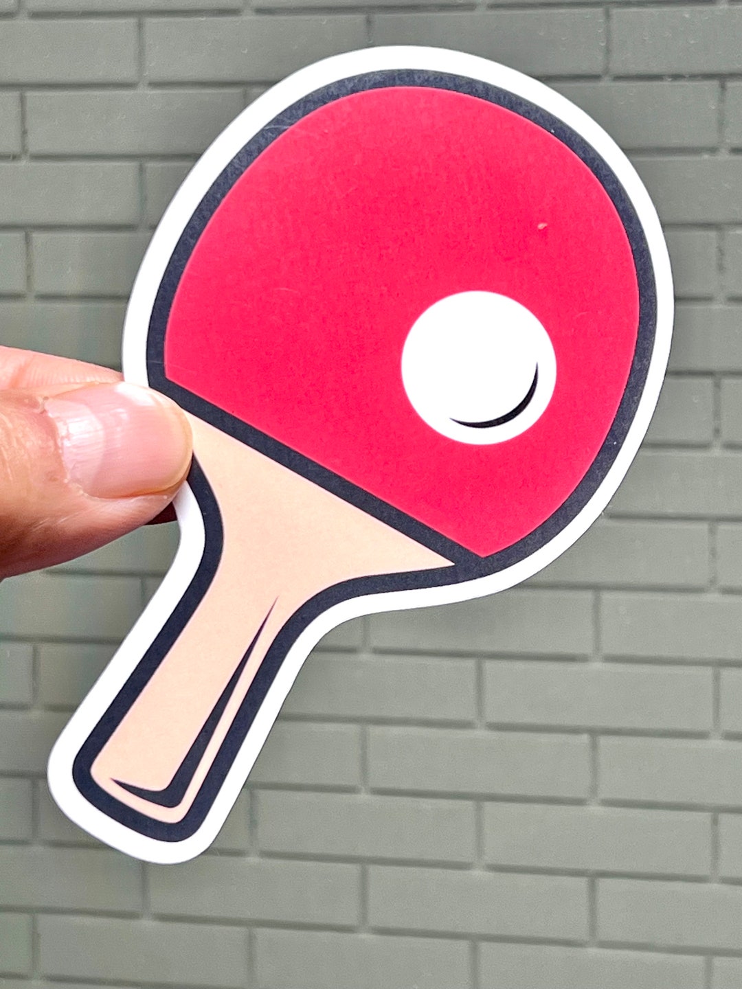 Ping Pong Paddle RED Sticker | Table Tennis Vinyl Sticker | Water ...