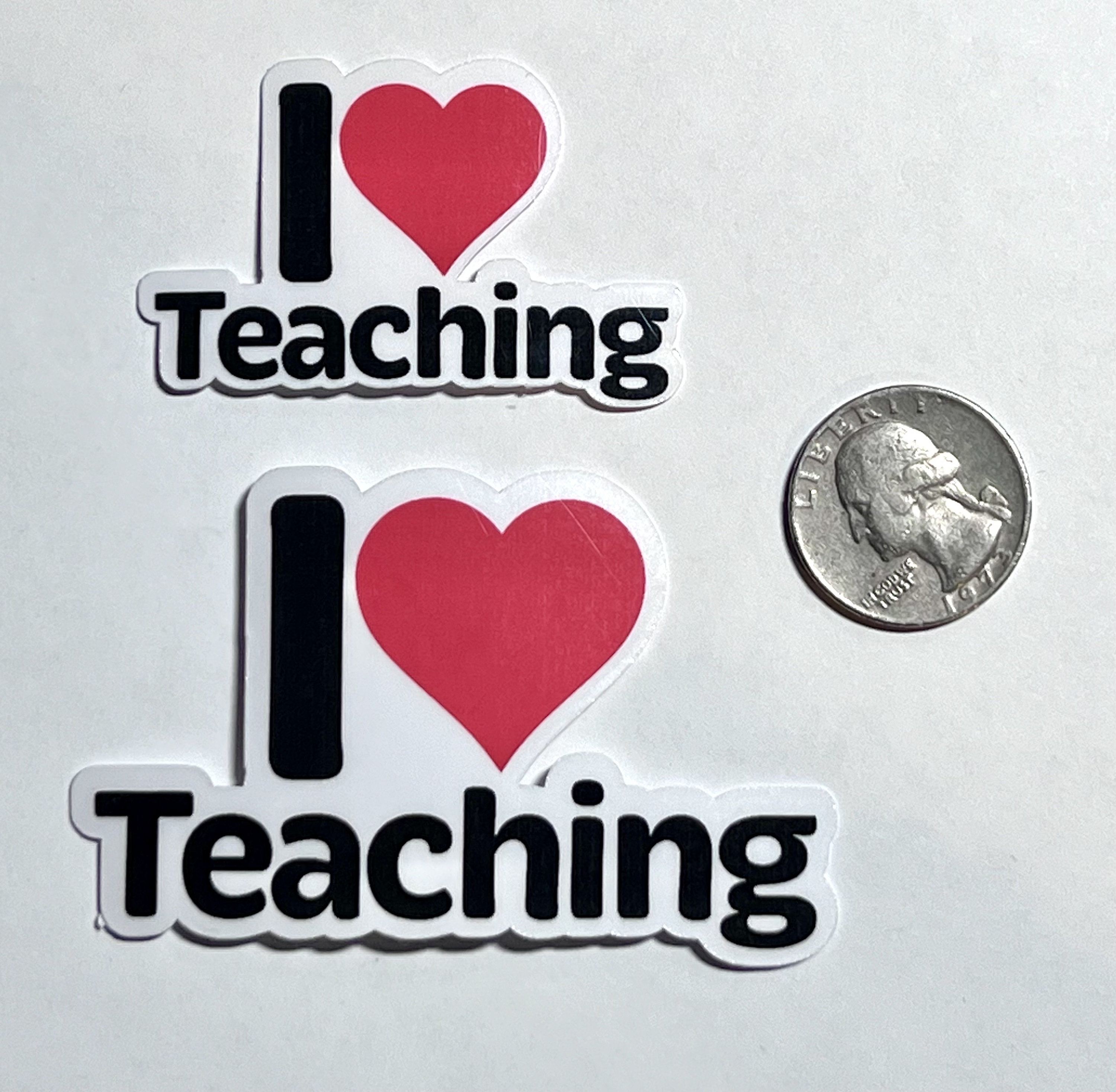 I Love Teaching Sticker | I Heart Teaching Vinyl Sticker | Teacher Gift ...