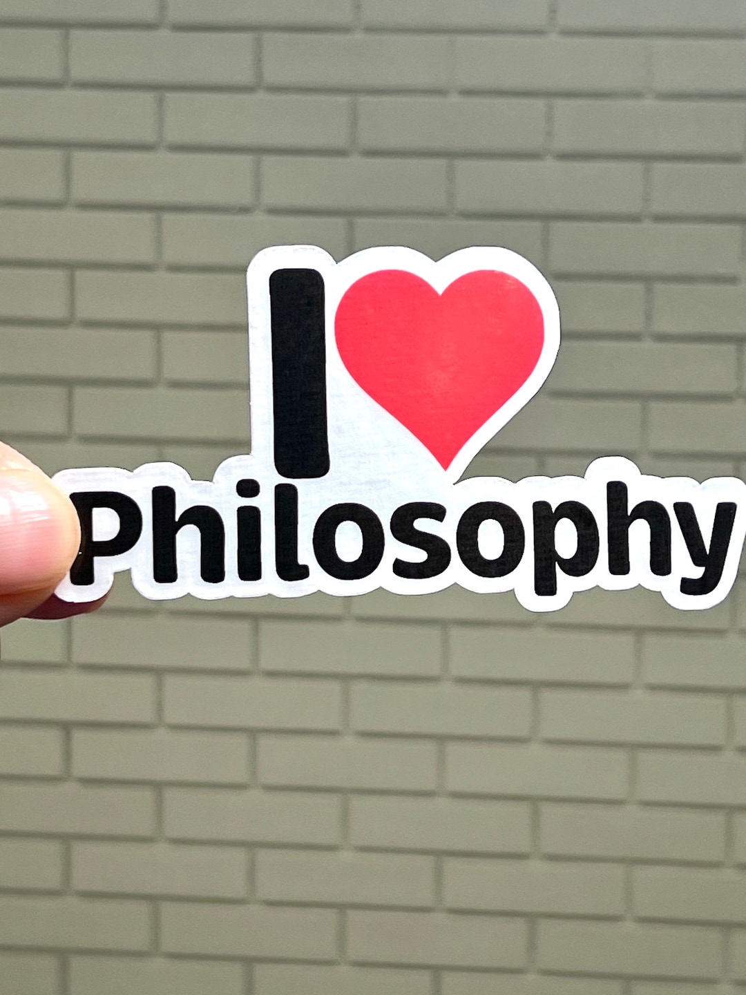 I Heart Philosophy Sticker: Water Bottle Vinyl Sticker - Etsy