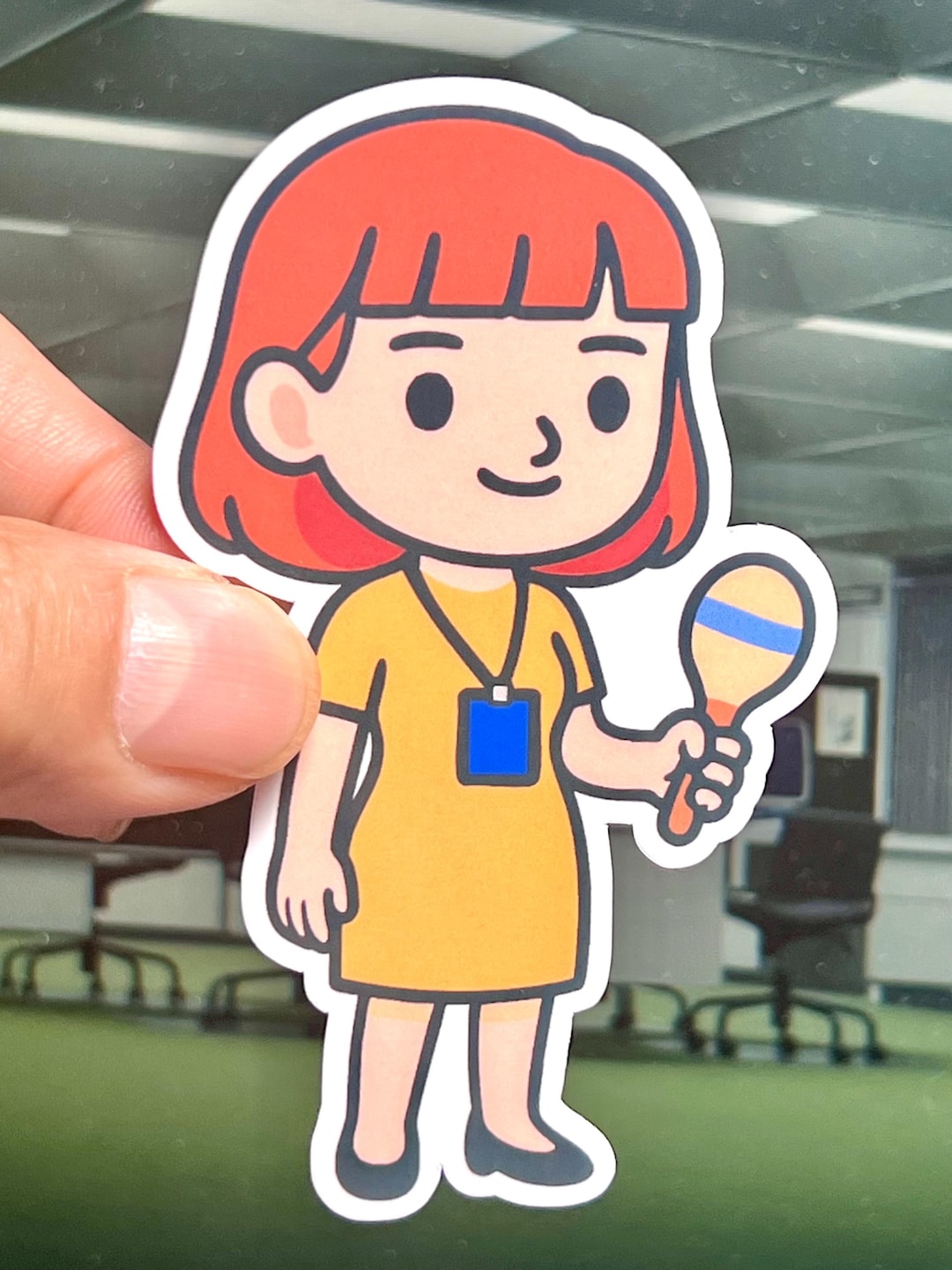Helly R Yellow Dress Vinyl Sticker: Severance TV Show Fan Art - Etsy