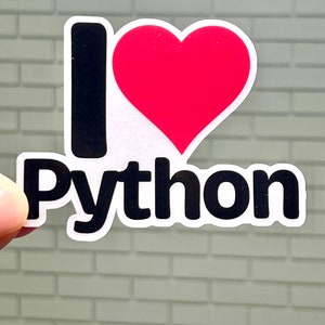 I Heart Python Vinyl Sticker: Learn to Code Gift - Etsy