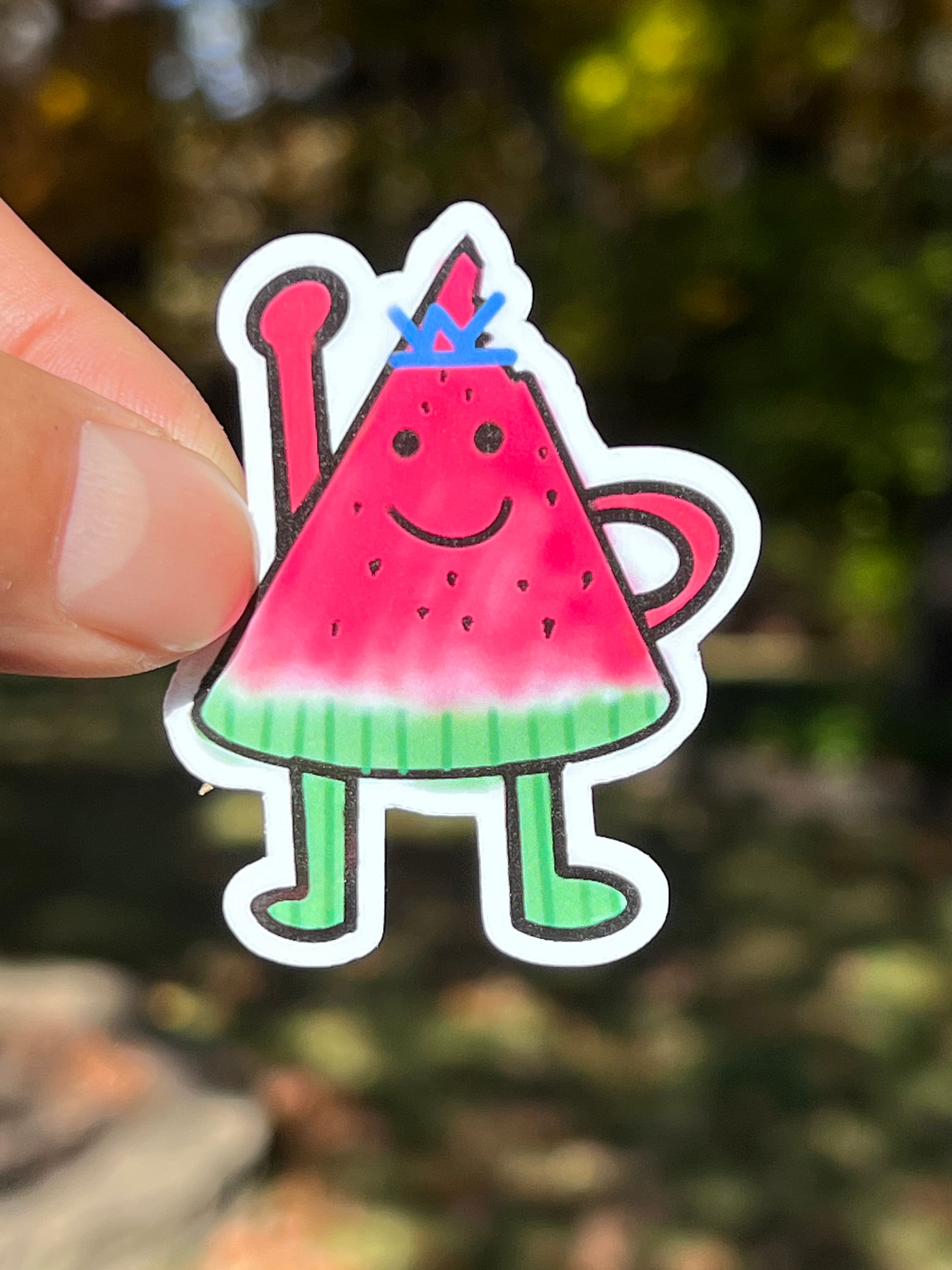 Ms. Princess Watermelon- Kawaii Waterproof Vinyl Sticker for Summer ...