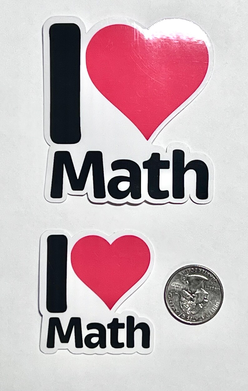 I Love Math Sticker I Heart Math Vinyl Decal Water Bottle - Etsy