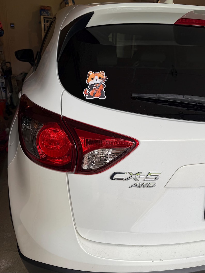 Cello Cat Waterproof Vinyl Sticker for Instrument Cases, Laptops, Cars ...
