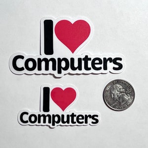 I Heart Computers Vinyl Sticker for Laptops Tech Support IT and ...
