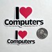 I Heart Computers Sticker: Laminated Vinyl Sticker - Etsy