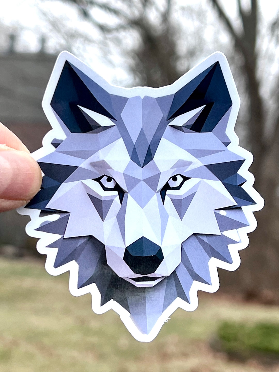 Wolf Sticker | Wolf Head Vinyl Sticker | Wilderness Gift | Wolf Lover ...