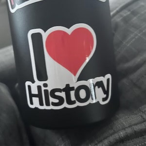 I Love History Sticker | I Heart History Vinyl Sticker | Water Bottle ...