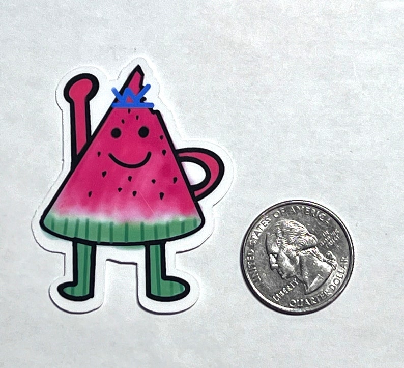 Ms. Princess Watermelon Cute Watermelon Waterproof Vinyl Sticker. Fruit ...