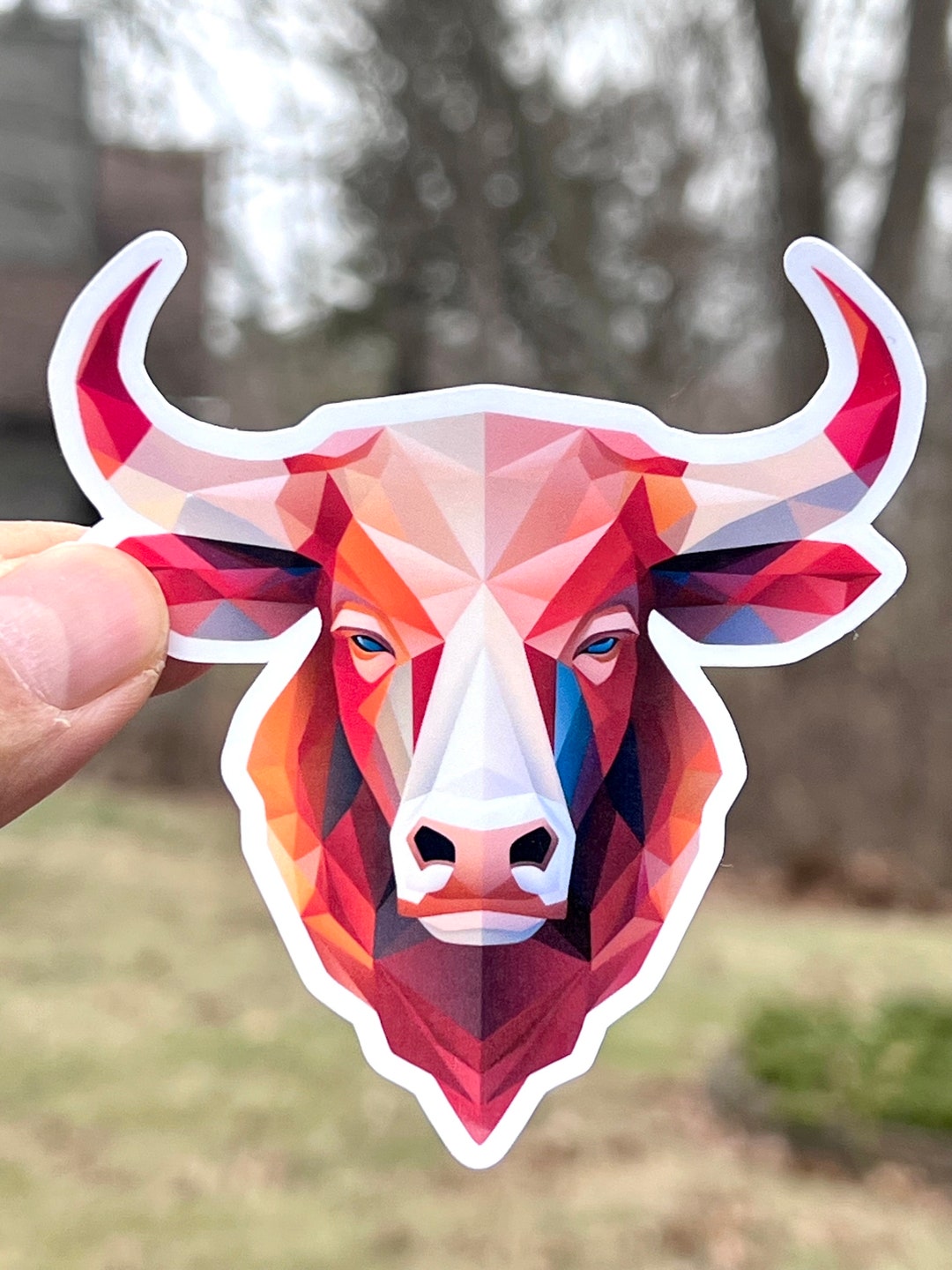 Bull Steer Sticker | Cow Cattle Vinyl Sticker | Rancher Gift | Western ...