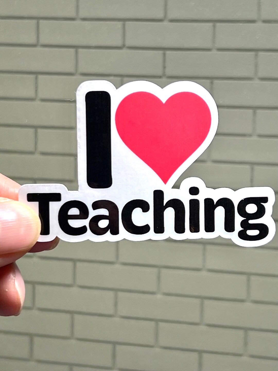 I Love Teaching Sticker | I Heart Teaching Vinyl Sticker | Teacher Gift ...