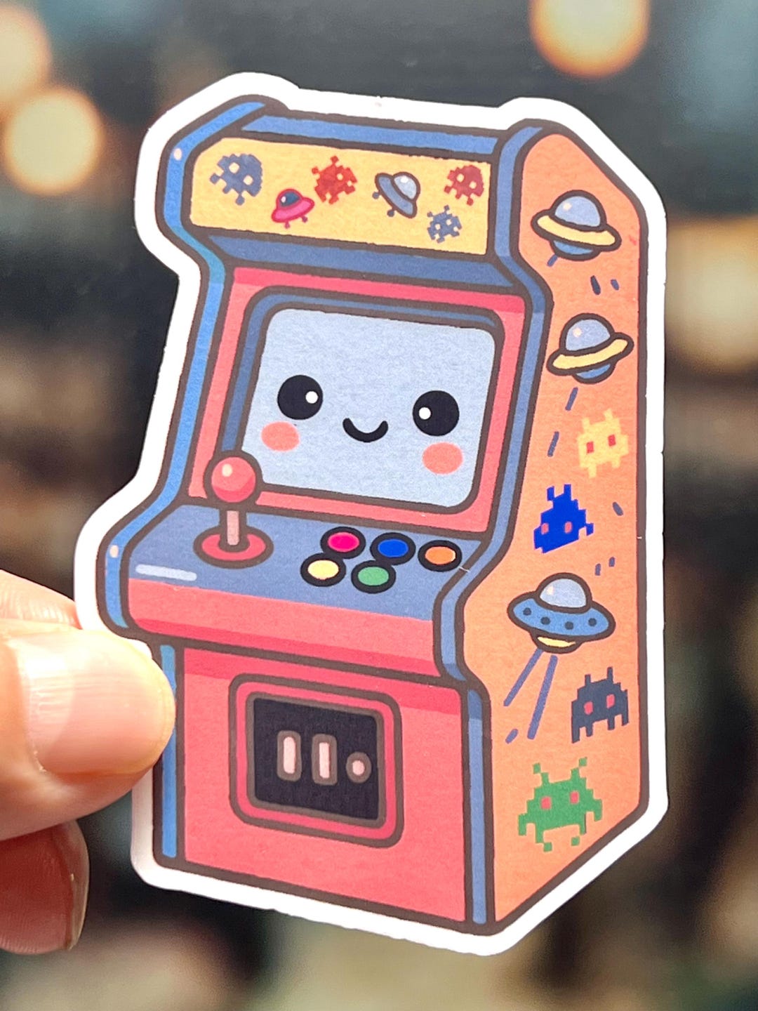 Retro Arcade Machine Sticker: 80s Video Game Waterproof Vinyl Sticker ...