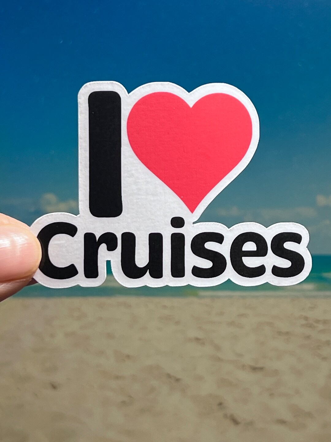 I Love Cruises Sticker | I Heart Cruises Vinyl Sticker | Water Bottle Sticker | Luggage Sticker ...
