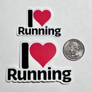 I Heart Running Vinyl Sticker: Marathon Runner Gift - Etsy