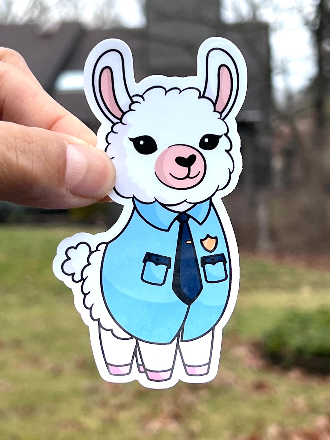 Police Llama Sticker | Police Officer Llama Decal | Police Uniform ...
