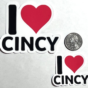 I Love Cincy Sticker | I Heart Cincy Vinyl Sticker | Show Cincinnati ...