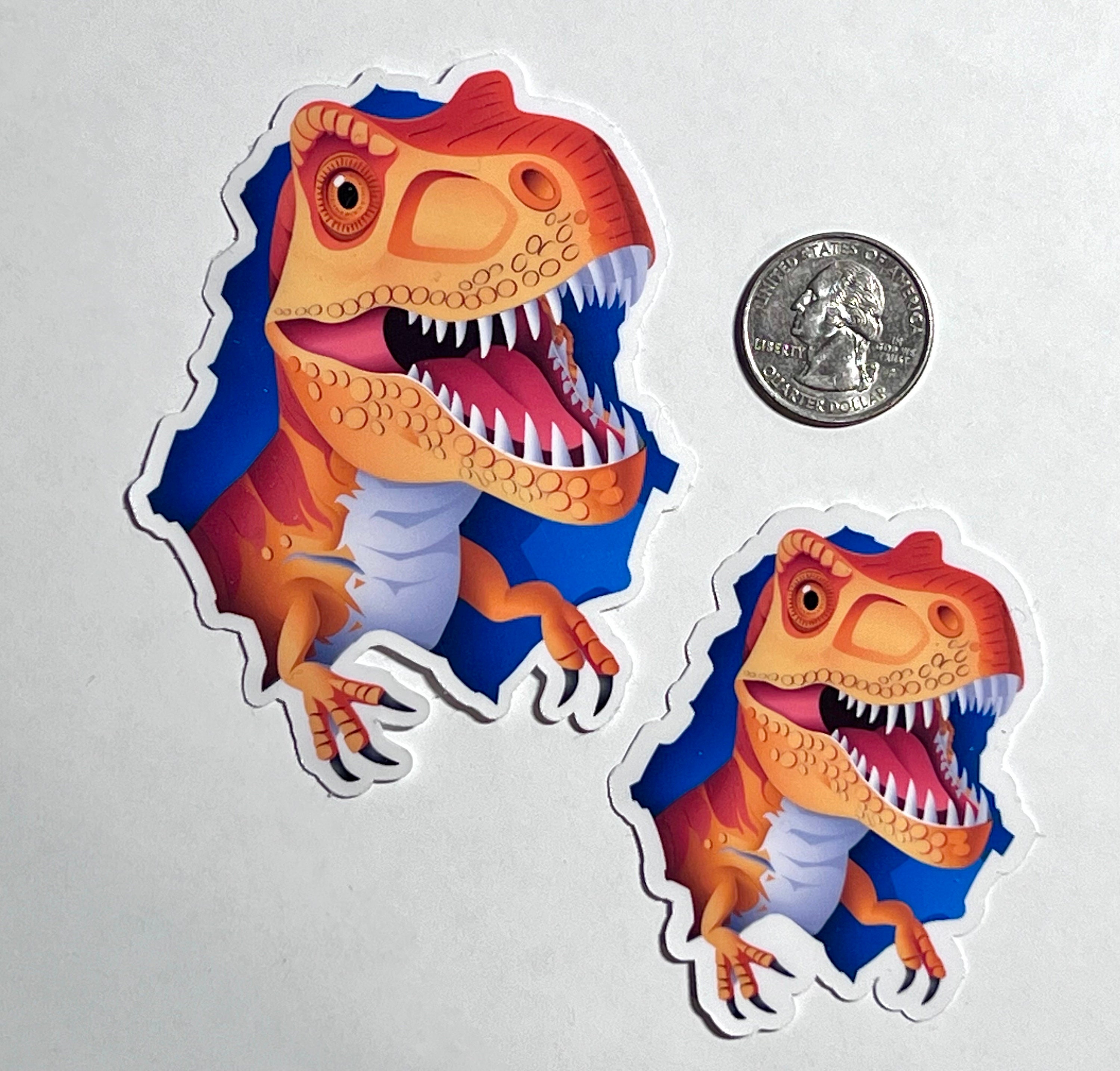 T-rex Sticker Tyrannosaurus Rex Punching Through Wall Sticker ...