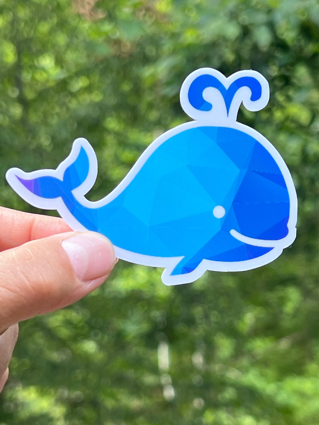Happy Whale Vinyl Sticker- Purple or Blue | Majestic Whale Decal ...