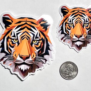 Tiger Sticker | Stylized Tiger Head Decal | Zoo Gift | School Tiger ...