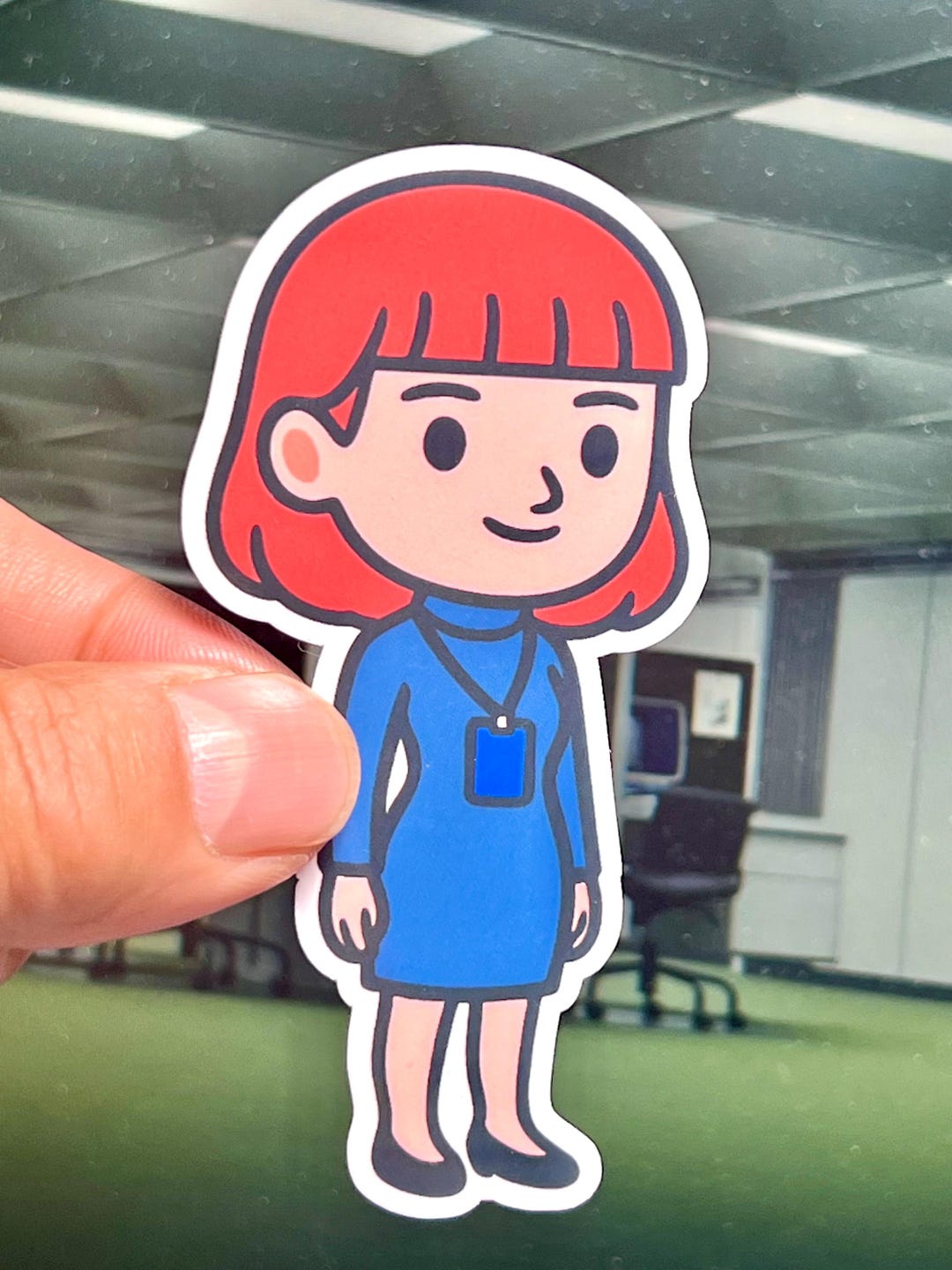 Helly R Blue Dress Sticker: Severance TV Show Fan Art - Waterproof ...