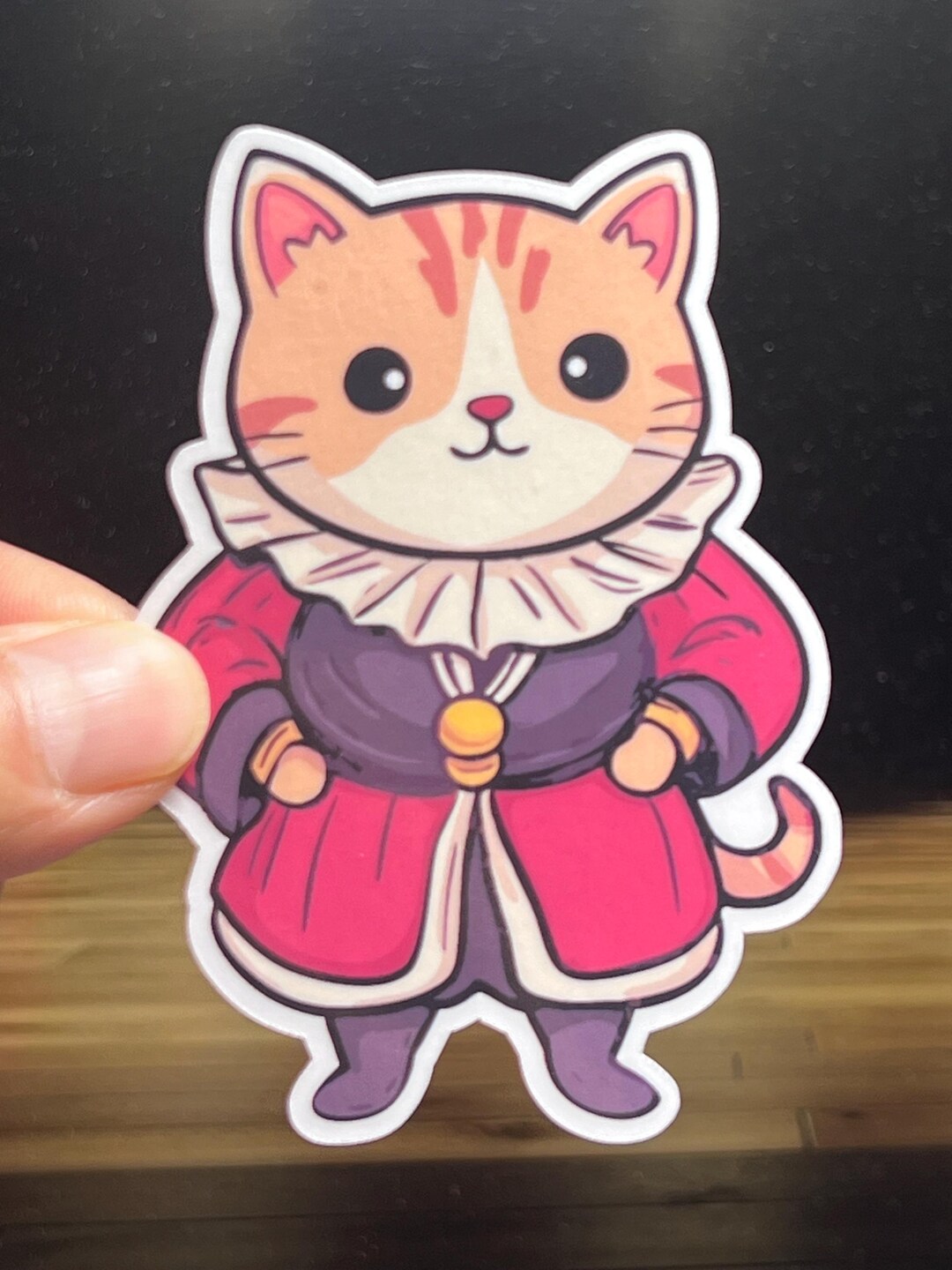 Shakespeare Cat Sticker English Renaissance Writer Cat Vinyl Sticker ...
