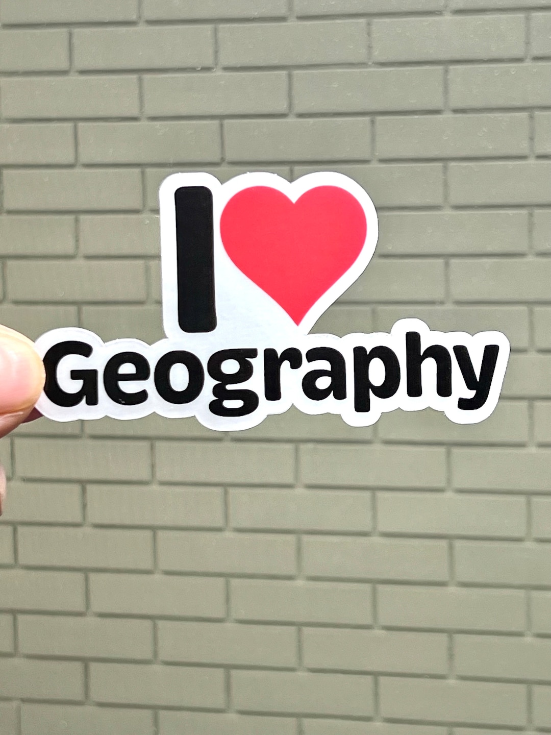I Heart Geography Vinyl Sticker: Laptop, Water Bottle Sticker - Etsy