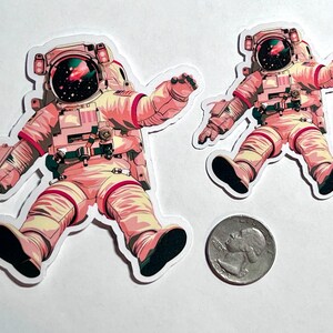 Astronaut Sticker | Astronaut Floating in Space Sticker | Space Theme ...