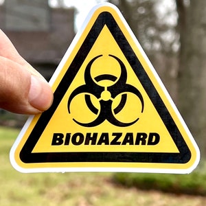 Biohazard Warning Sticker: Laminated Vinyl Sticker for Diaper Bags - Etsy
