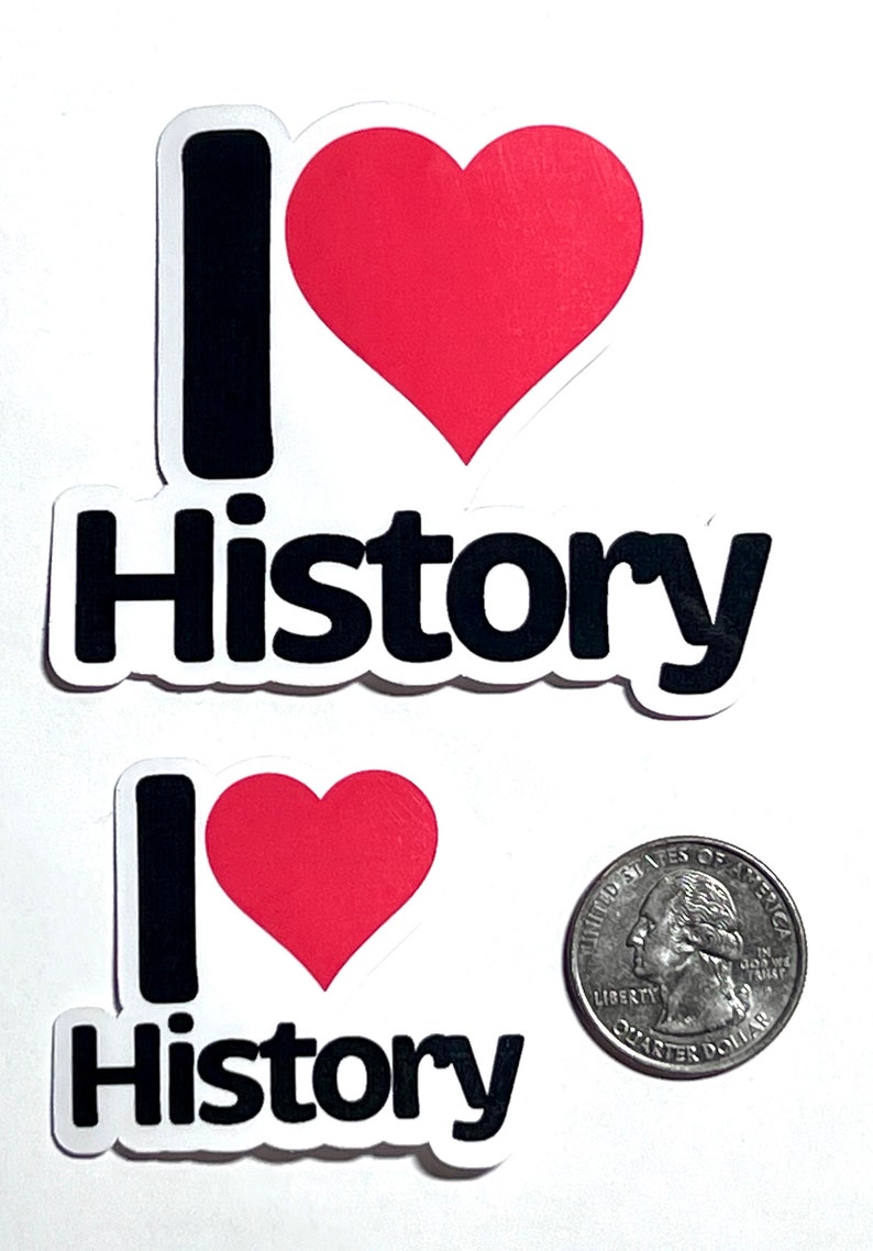 I Love History Sticker I Heart History Vinyl Decal Water Bottle Sticker ...