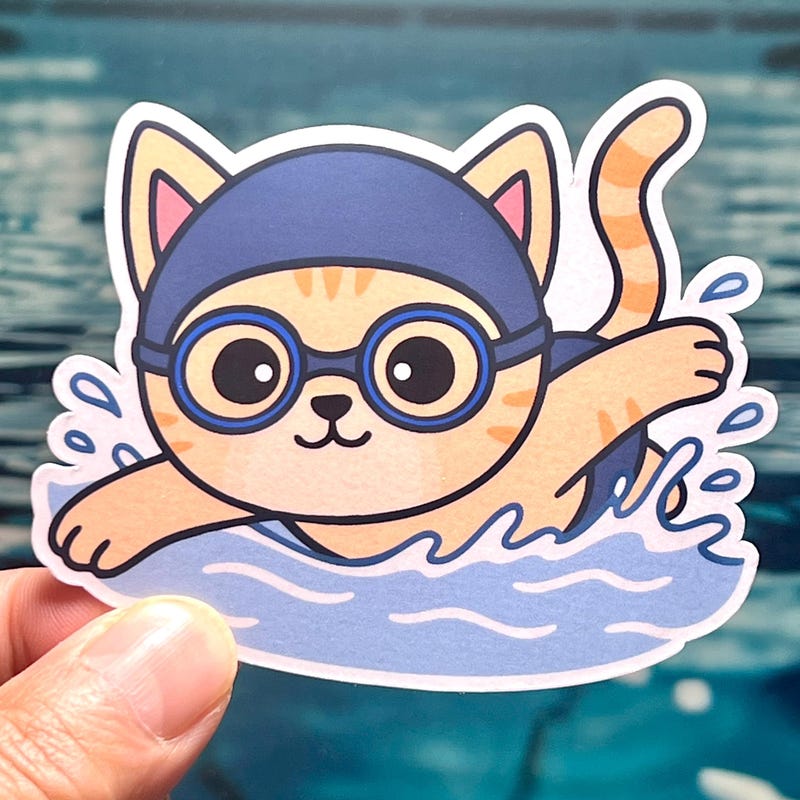 Swim Stickers - Etsy