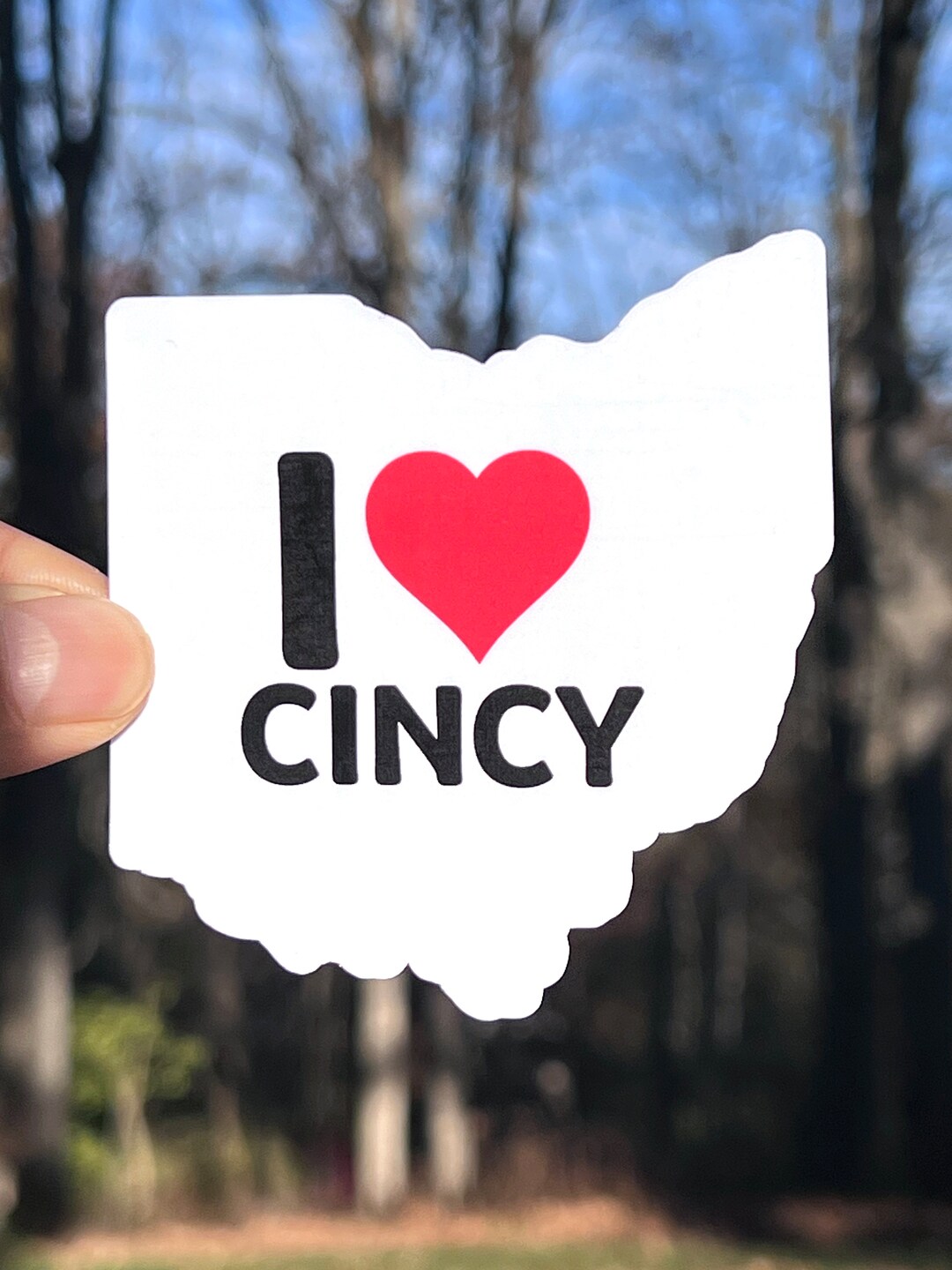 I Love Cincy Vinyl Sticker: Ohio Pride Sticker - Etsy