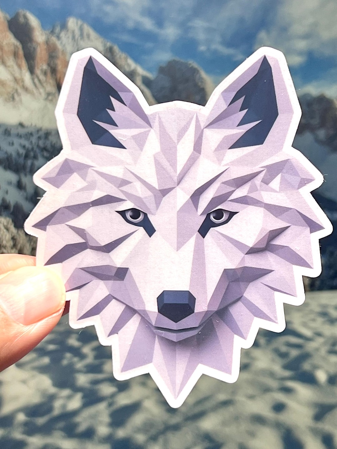 White Wolf Sticker | Arctic Wolf Head Vinyl Sticker | Wilderness Gift ...