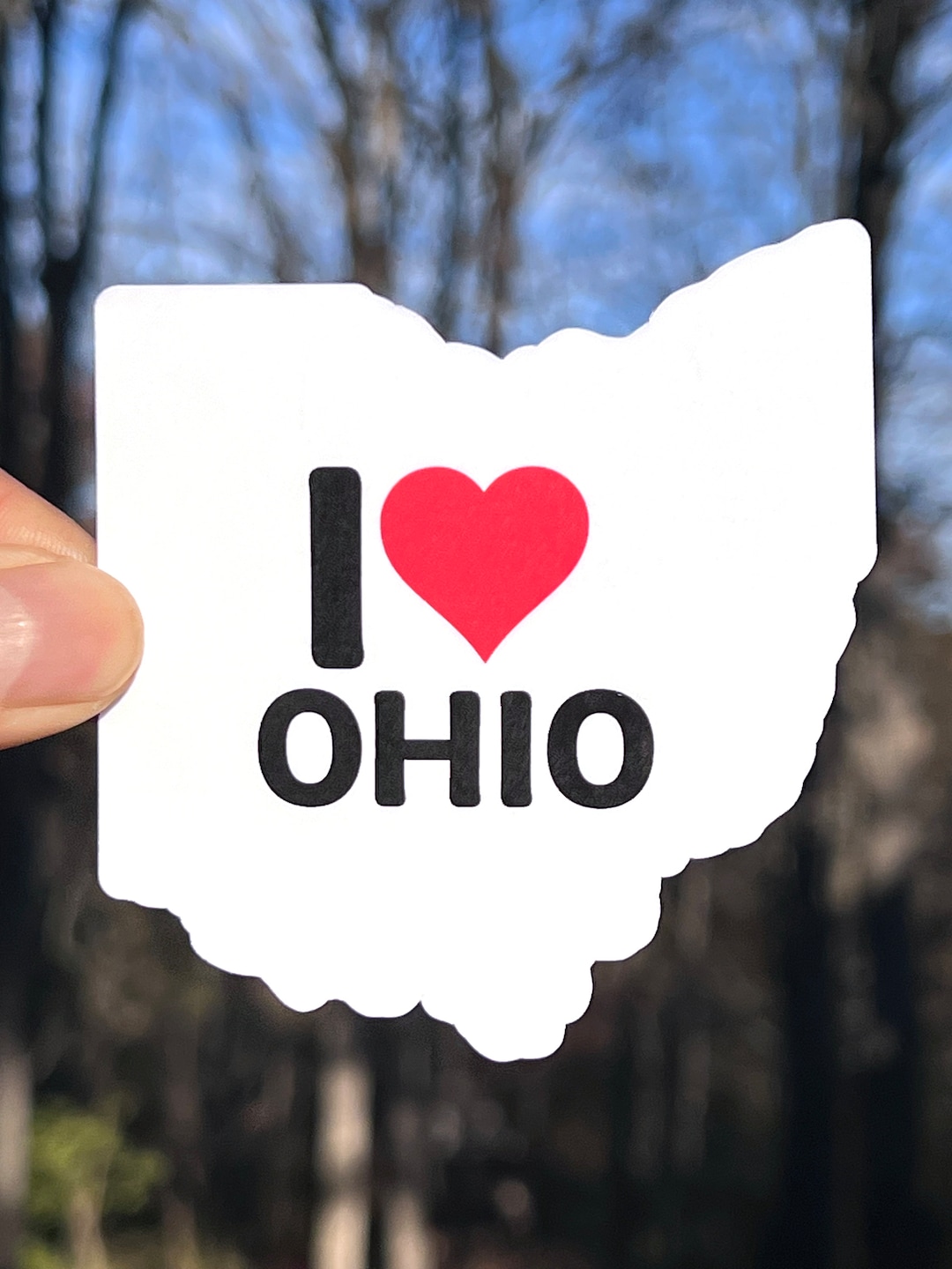 I Love Ohio Vinyl Sticker: Waterproof Sticker for Water Bottles - Etsy
