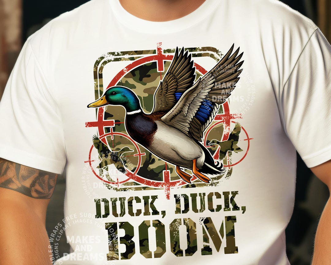 Duck Duck Boom PNG File Camo Duck Sublimation Design Duck Hunting ...
