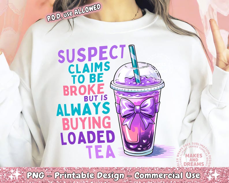 Loaded Tea Png Suspect Claims Sublimation Design Let's Get Loaded Png ...