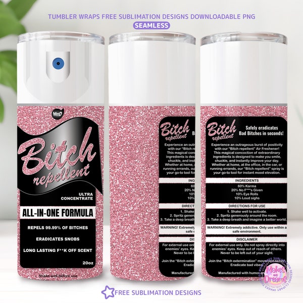 Bitch Be Gone Tumbler Template - Etsy