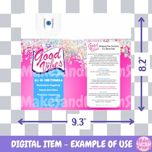 Good Vibes Spray Tumbler Wrap Sublimation Image PNG for 20oz Skinny ...