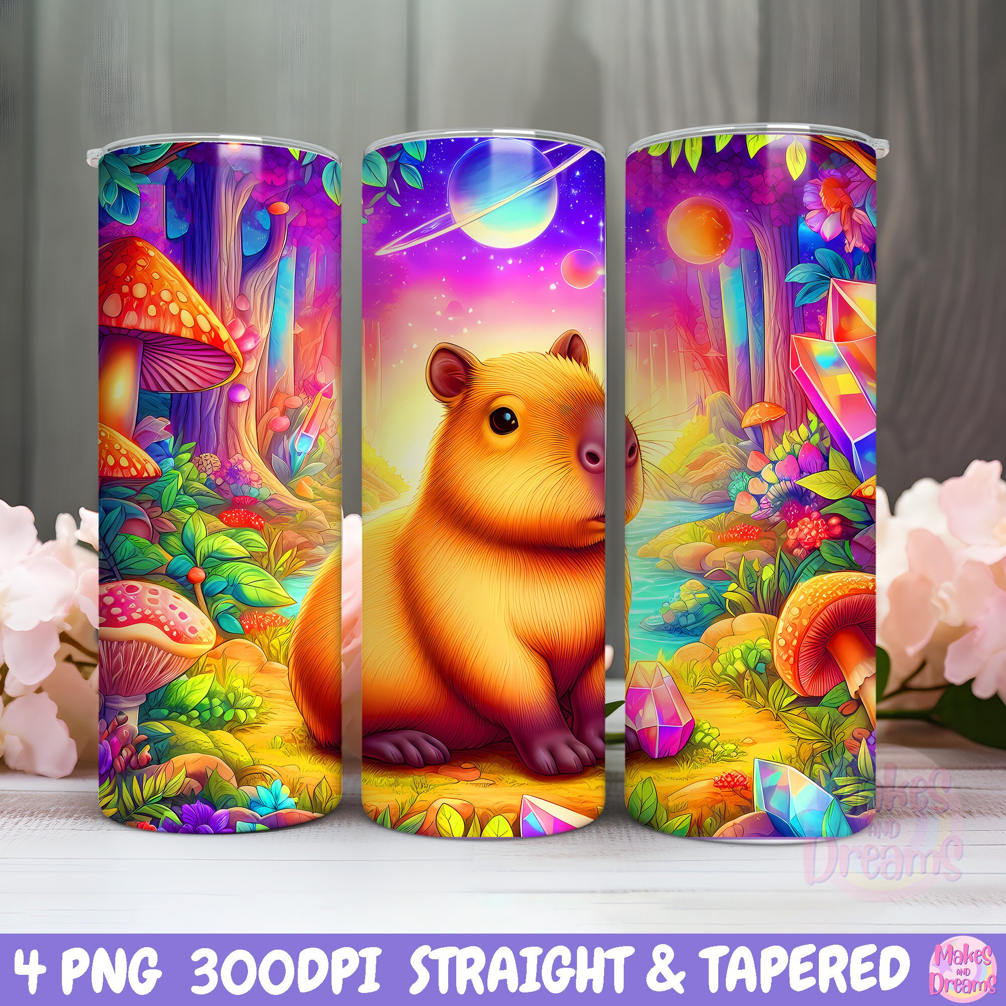 Capybara Tumbler Wrap Capybara Sublimation Png Cute Capybara Tumbler ...