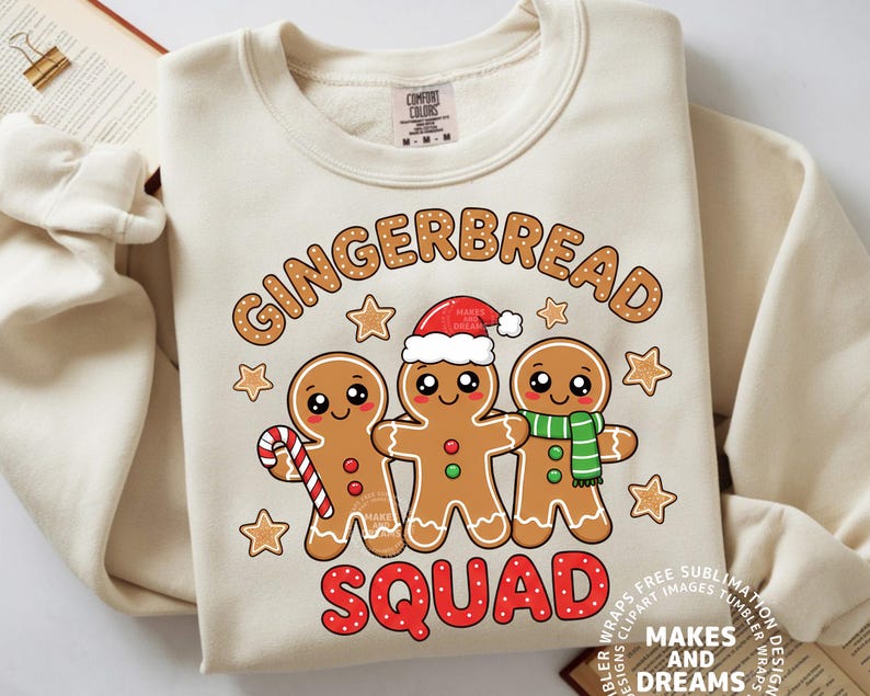 Gingerbread Squad Png Sublimation Design Christmas Shirt Design Baking ...