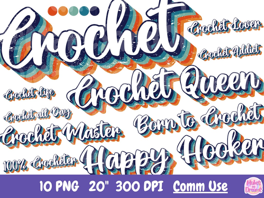 Crochet Clipart Bundle Png Crochet File for Commercial Use Crochet ...