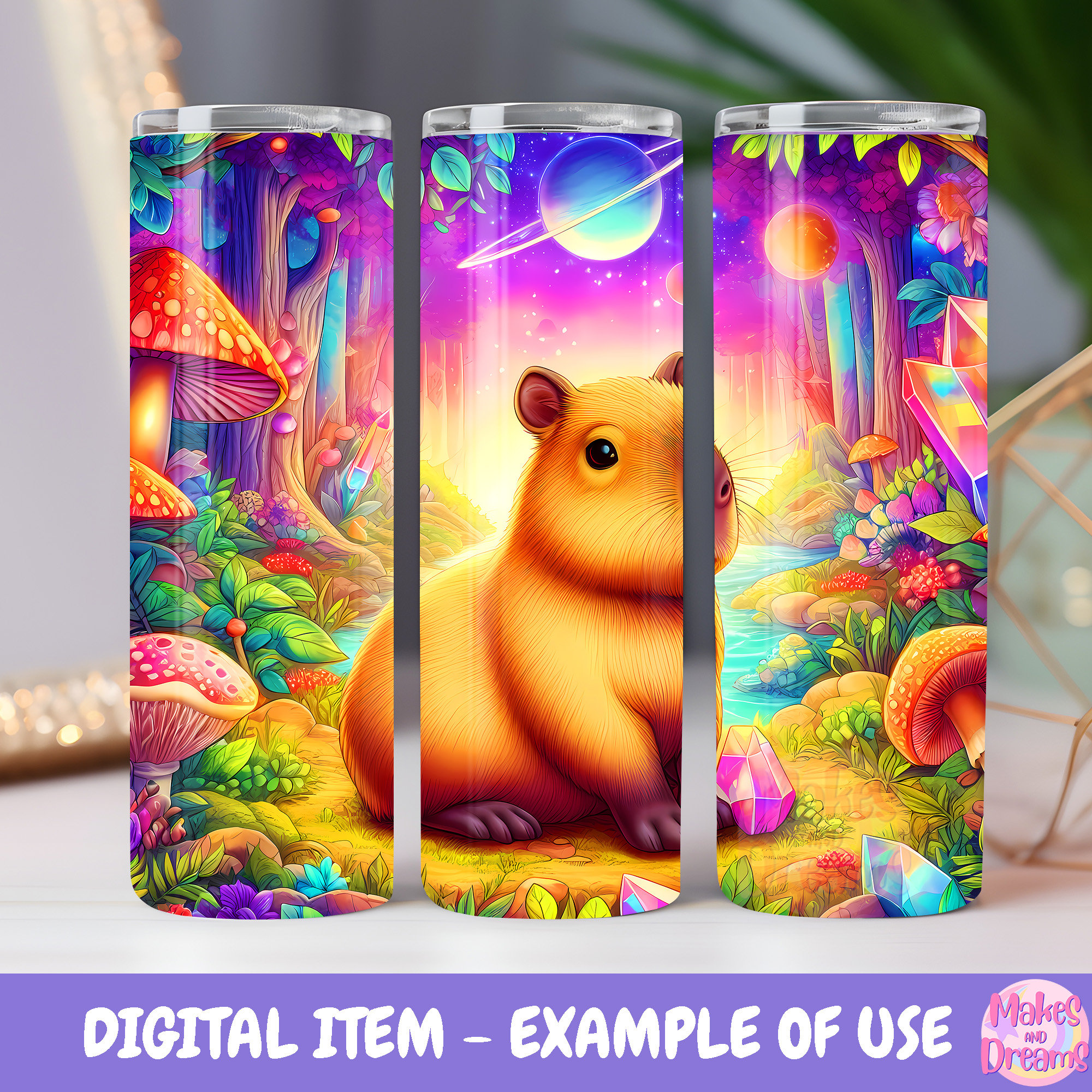 Capybara Tumbler Wrap Capybara Sublimation Png Cute Capybara Tumbler ...