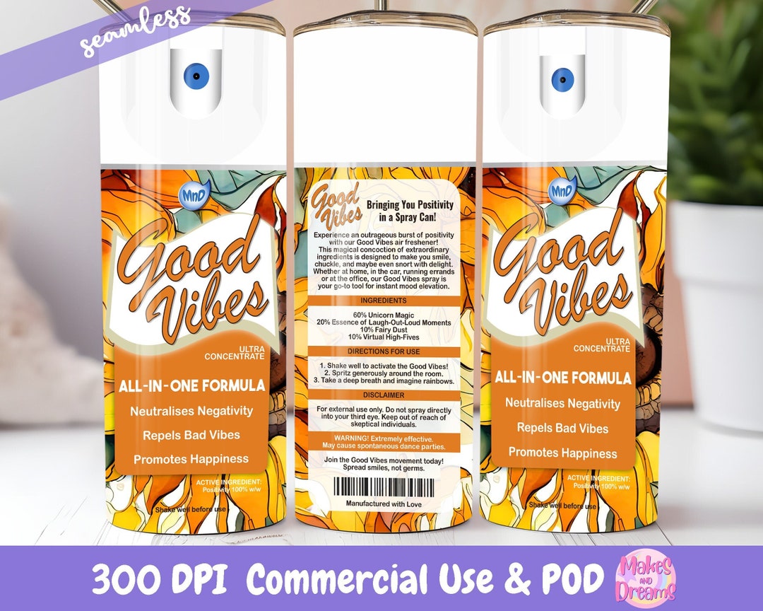 20oz Spray Tumbler Wrap Affirmation Tumbler Sublimation Image Good ...