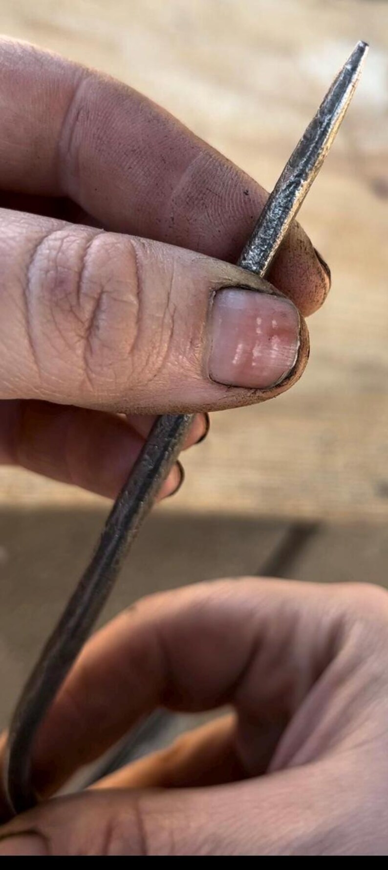 Hand Forged Hair Pin Etsy