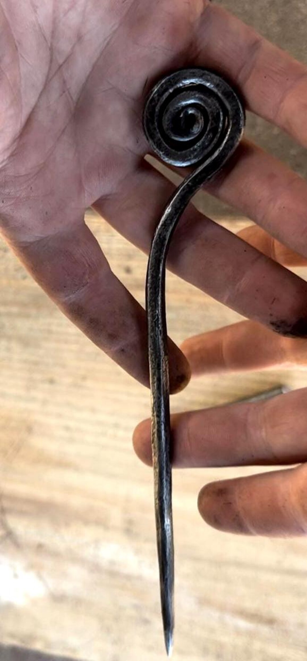 Hand Forged Hair Pin - Etsy