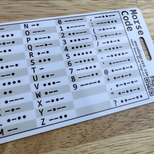 Morse Code Wallet Reference - Etsy
