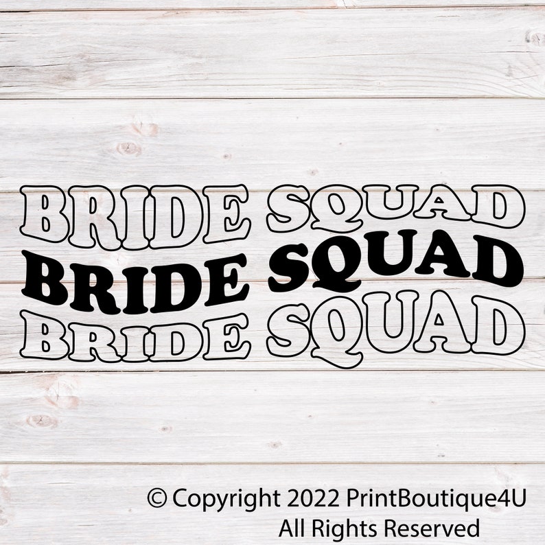 Bride Squad SVG PNG PDF Bride Svg Bridal Party Svg Team - Etsy
