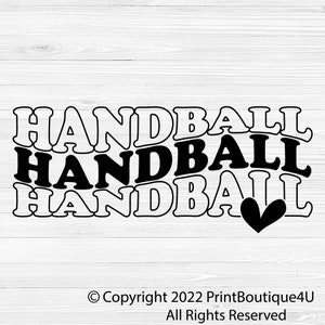 Handball SVG File for Cricut, Love Handball Svg, Handball Heart Svg ...